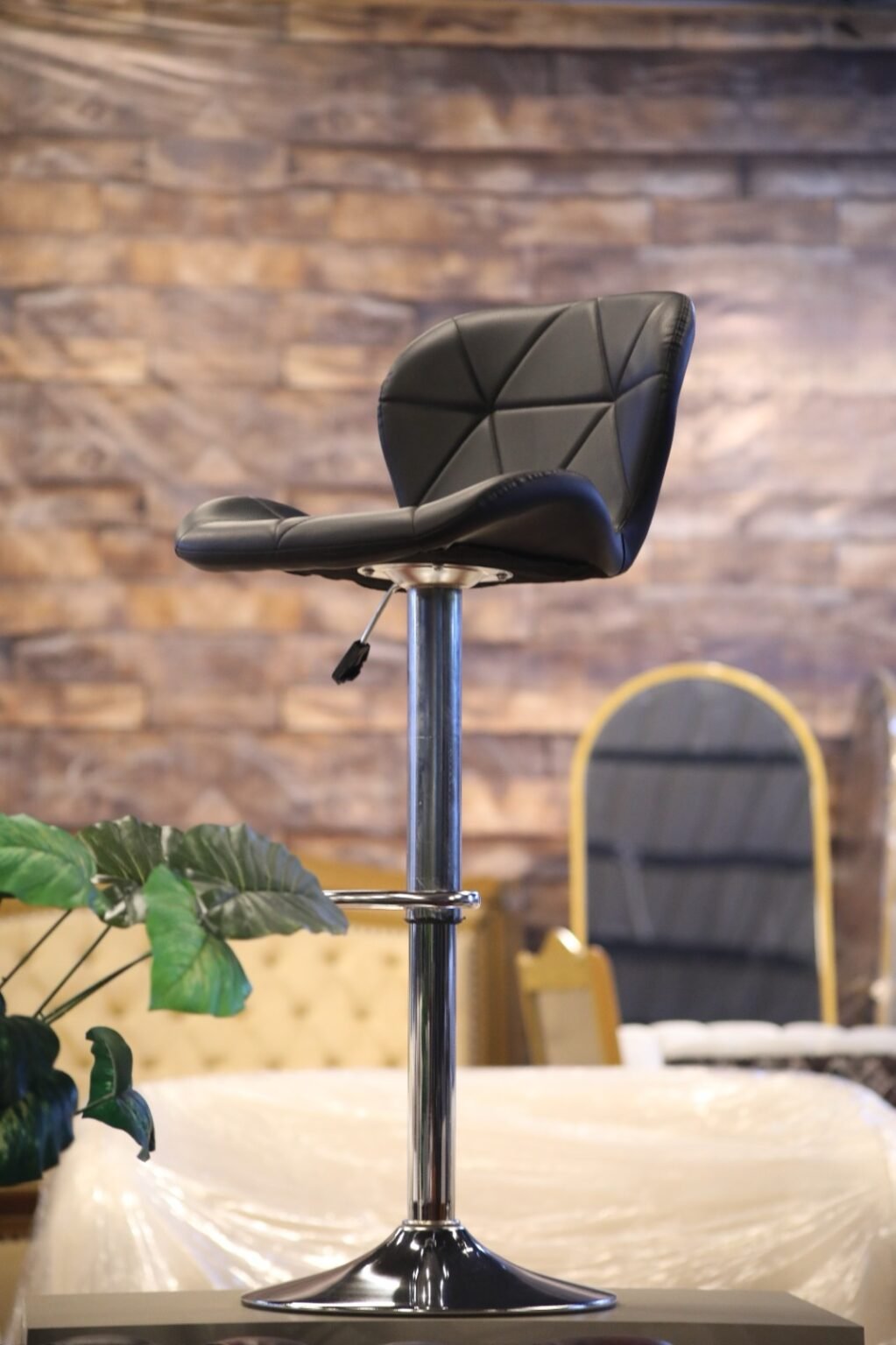 Adjustable Bar Stool Chair | Luxury High Stool with Backrest | Kitchen ...